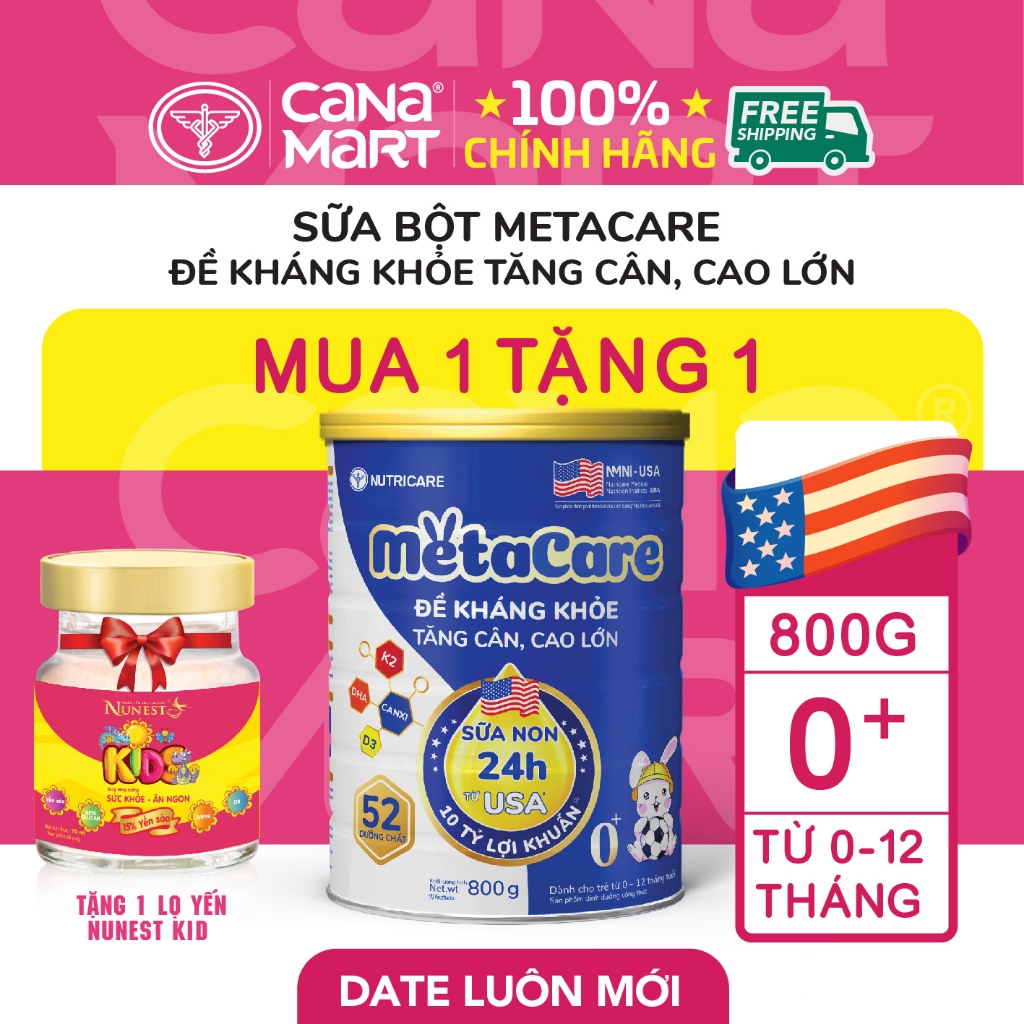 Nutricare MetaCare 0+ powdered milk has strong resistance, weight gain, and growth (800g ...