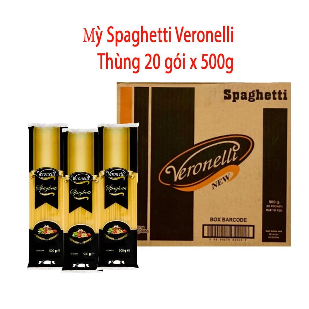 Box of 20 packs of Veronelli Spaghetti Plus Round Imported from the ...