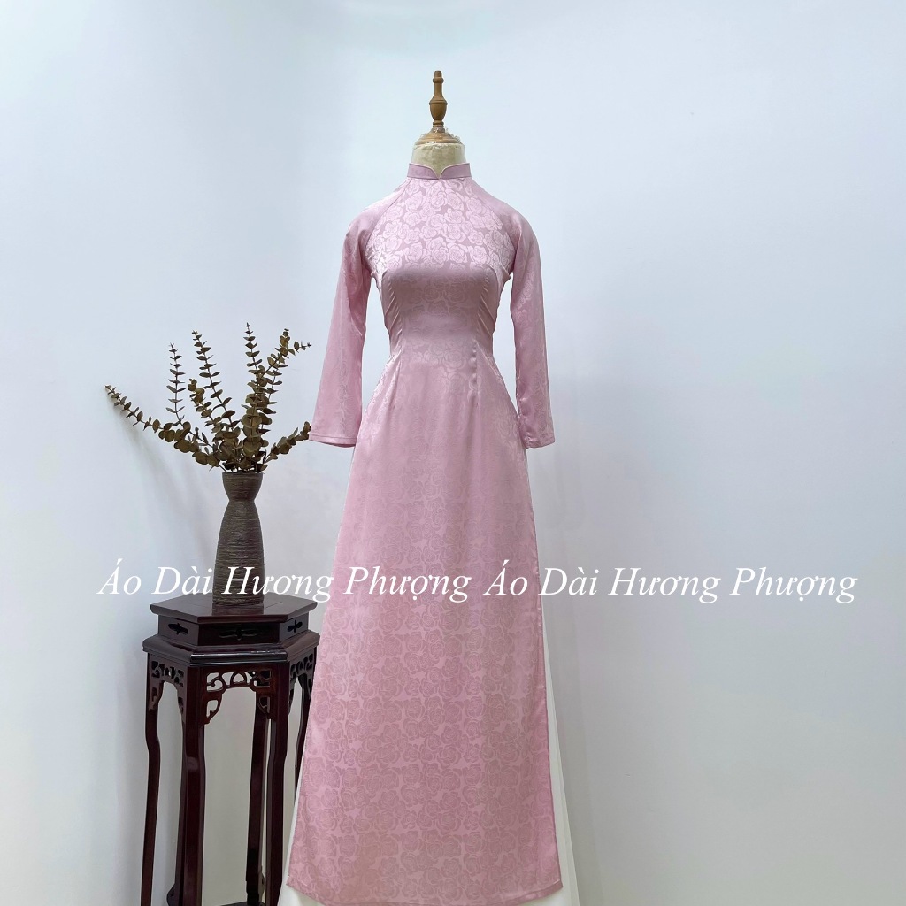 High quality silk brocade Ao Dai with youthful design | Shopee Malaysia