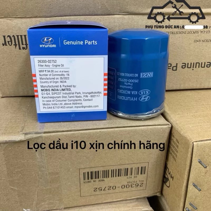 Hyundai i10, Accent 19 oil filter, genuine Mobis product 26300-02752 ...