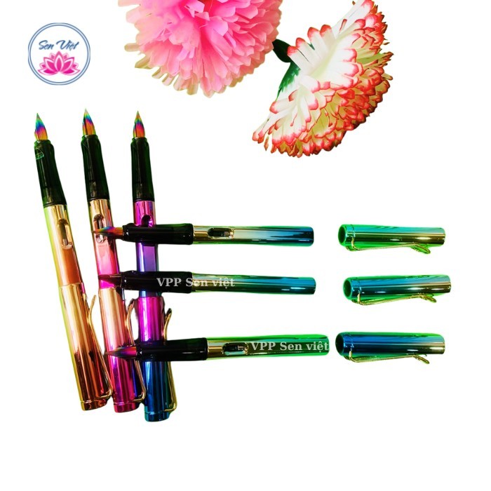 Very beautiful colorful fountain pen (EF nib + smooth nib) | Shopee ...