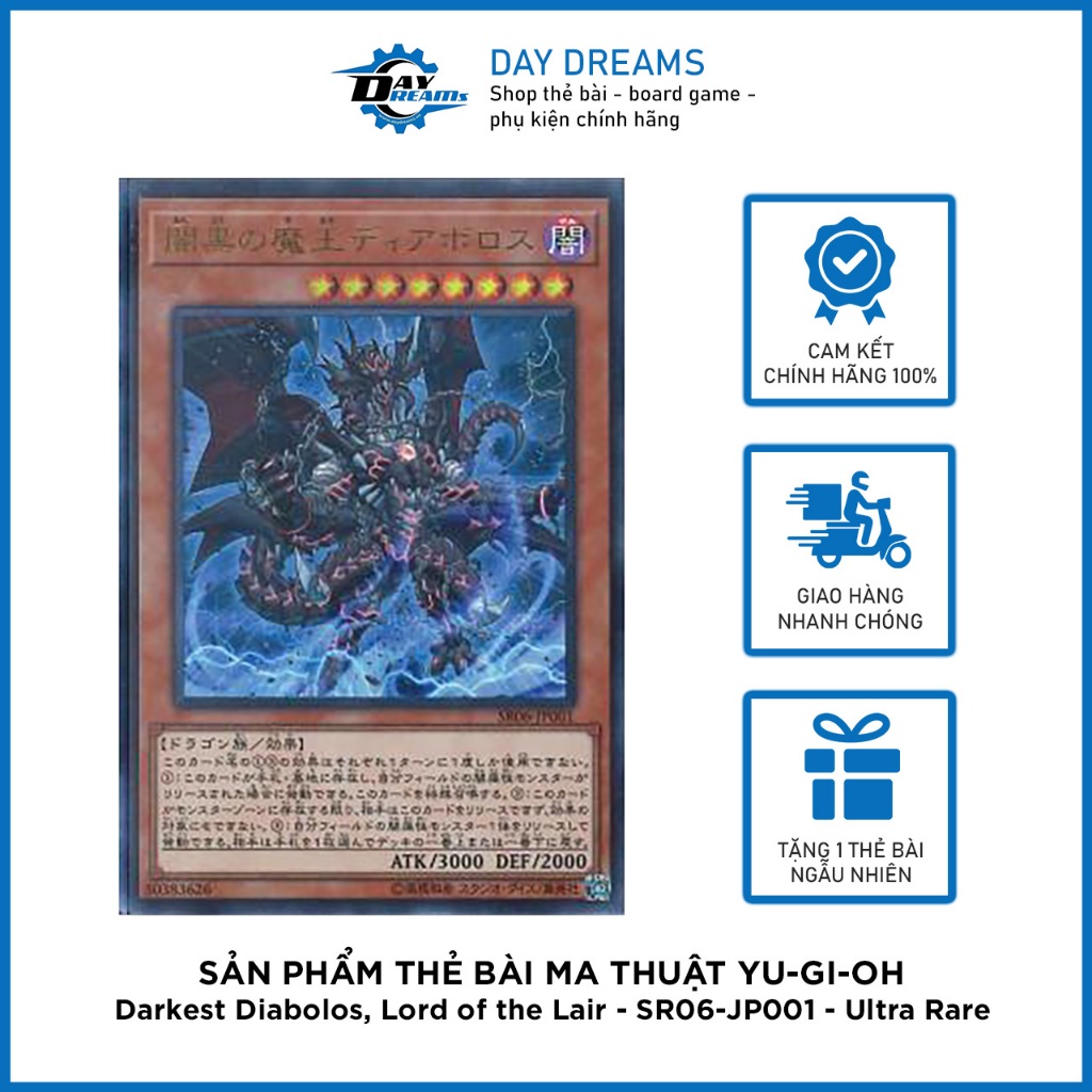 Genuine YUGIOH CARD: Darkest Diabolos, Lord of the Lair - SR06-JP001 - Ultra Rare | Shopee Malaysia