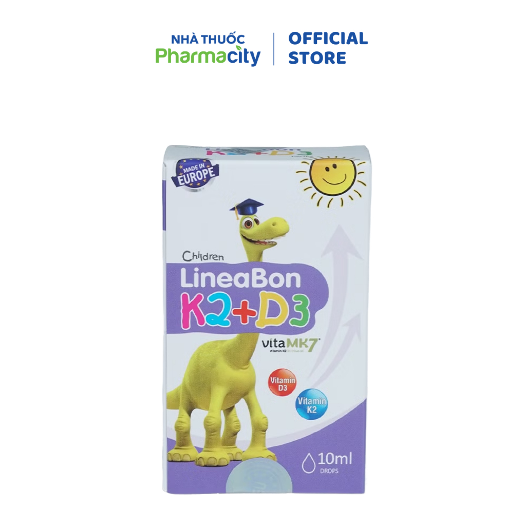 Lineabon K2 + D3 syrup helps babies sleep well and grow taller (10ml ...