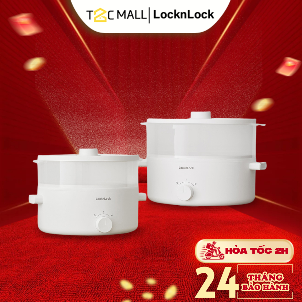Locknlock Multifunctional Electric Hot Pot, 2-layer Electric Steamer ...