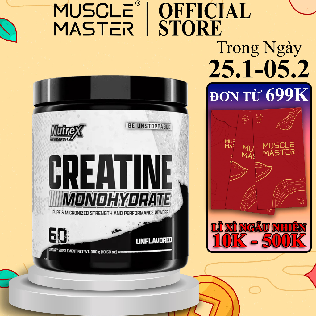 Nutrex Creatine Monohydrate Strength and Muscle Powder 300g ( 60 Servs ...