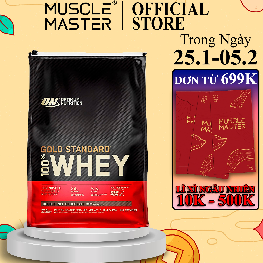 On GOLD STANDARD Premium Muscle Building Milk Powder 100% WHEY 10lbs ...