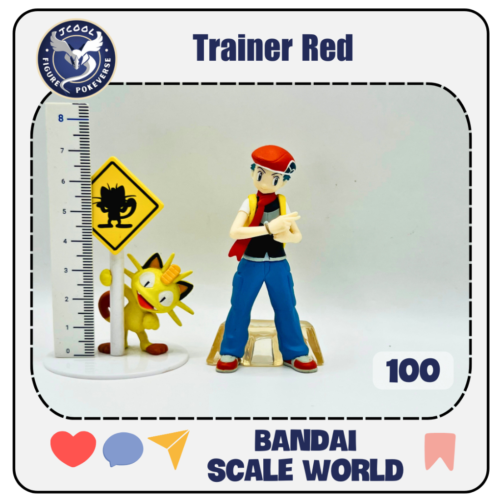 Trainer Red - Gen 1 Kanto region - Pokemon BANDAI model SCALE WORLD ...