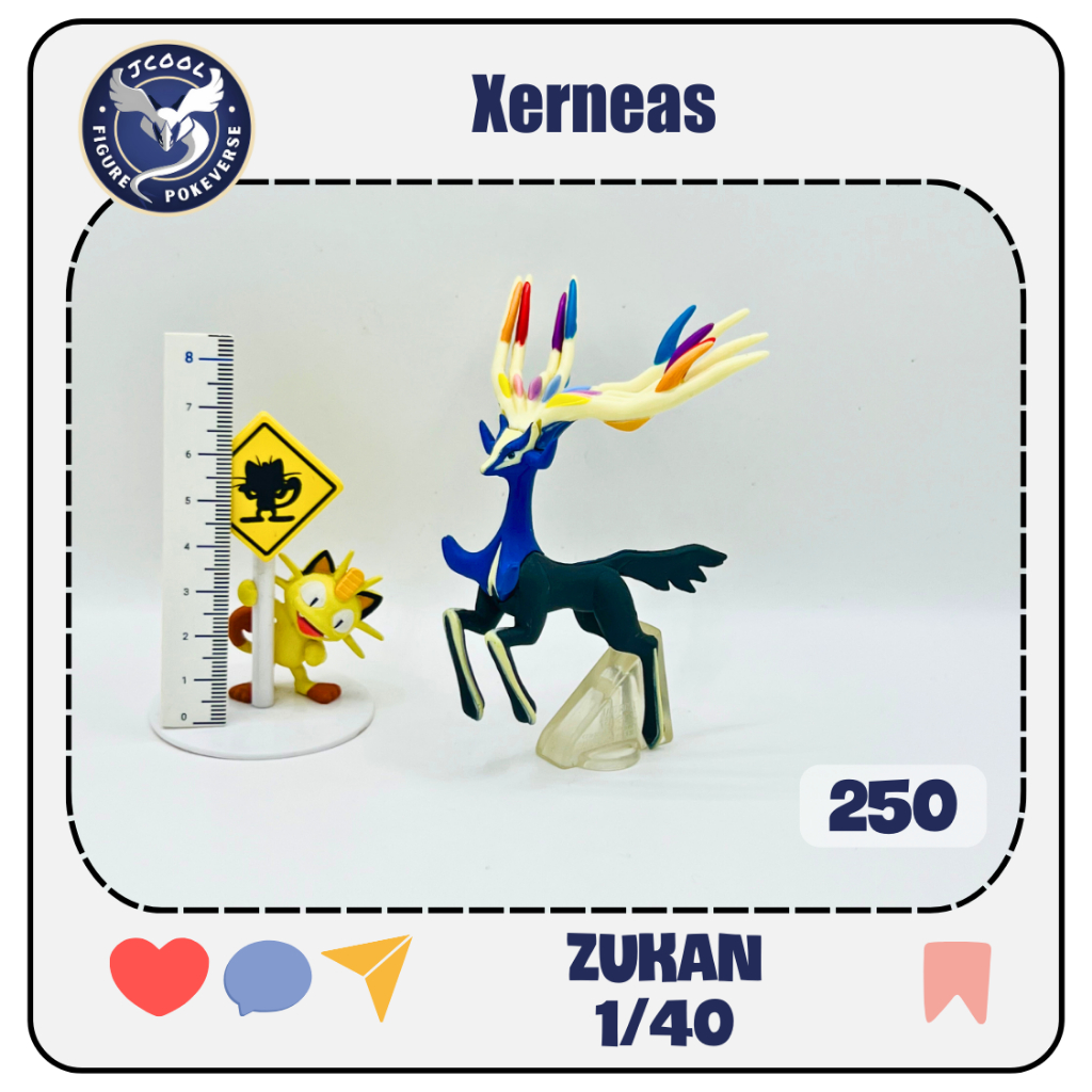 Xerneas - Gen 6 Kalos region - Pokemon TOMY model - YUJIN ZUKAN SCALE ...