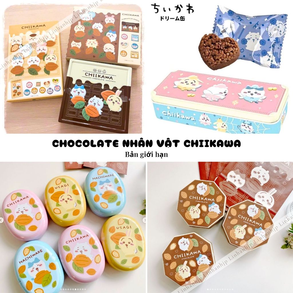 Super cute limited edition Chiikawa character chocolate tin box ...