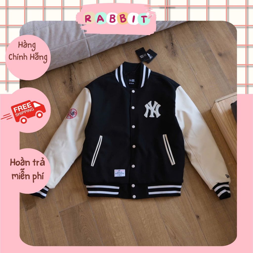 Jacket Varsity New Era NY Black Genuine Product Code: 14397890 | Rabbit ...