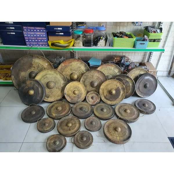 Copper gong set size 20, 25, 30, 35cm (including pin and stick ...