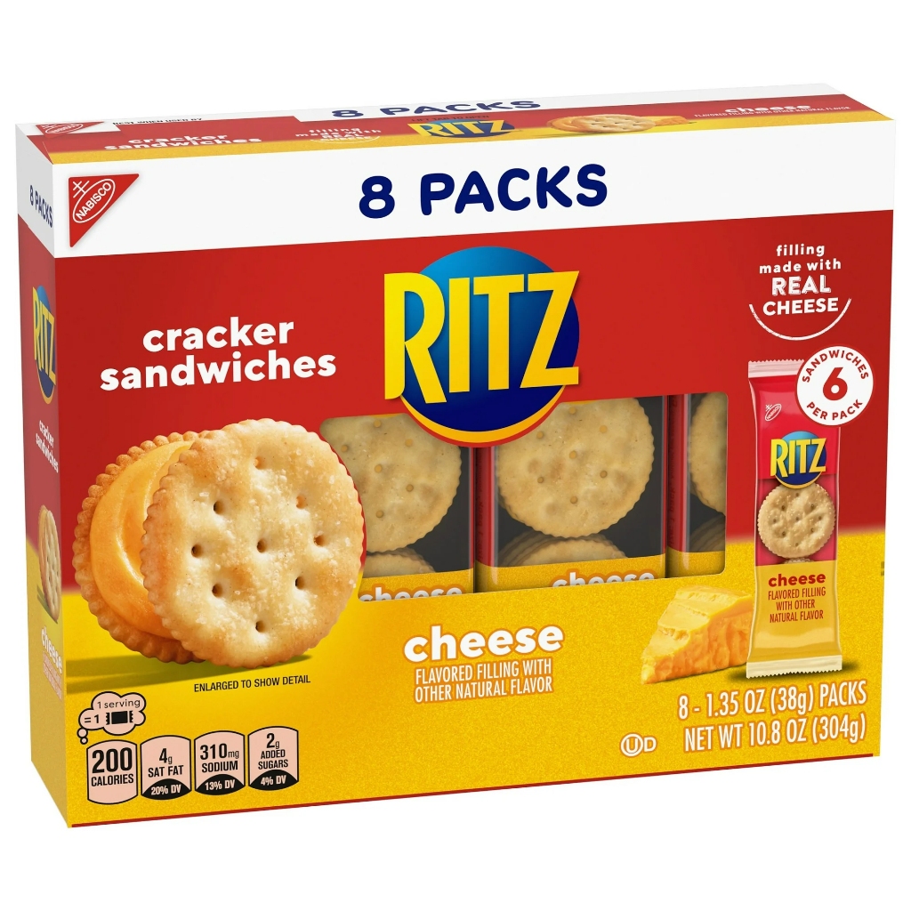 [AMERICAN PRODUCT] RITZ Cheese Sandwich Crackers (8 Snack Packs ...
