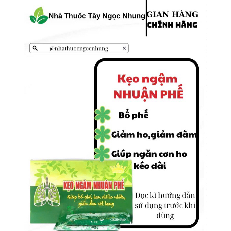 Kingphar Lung Candy relieves cough and sore throat (box of 10 blisters ...