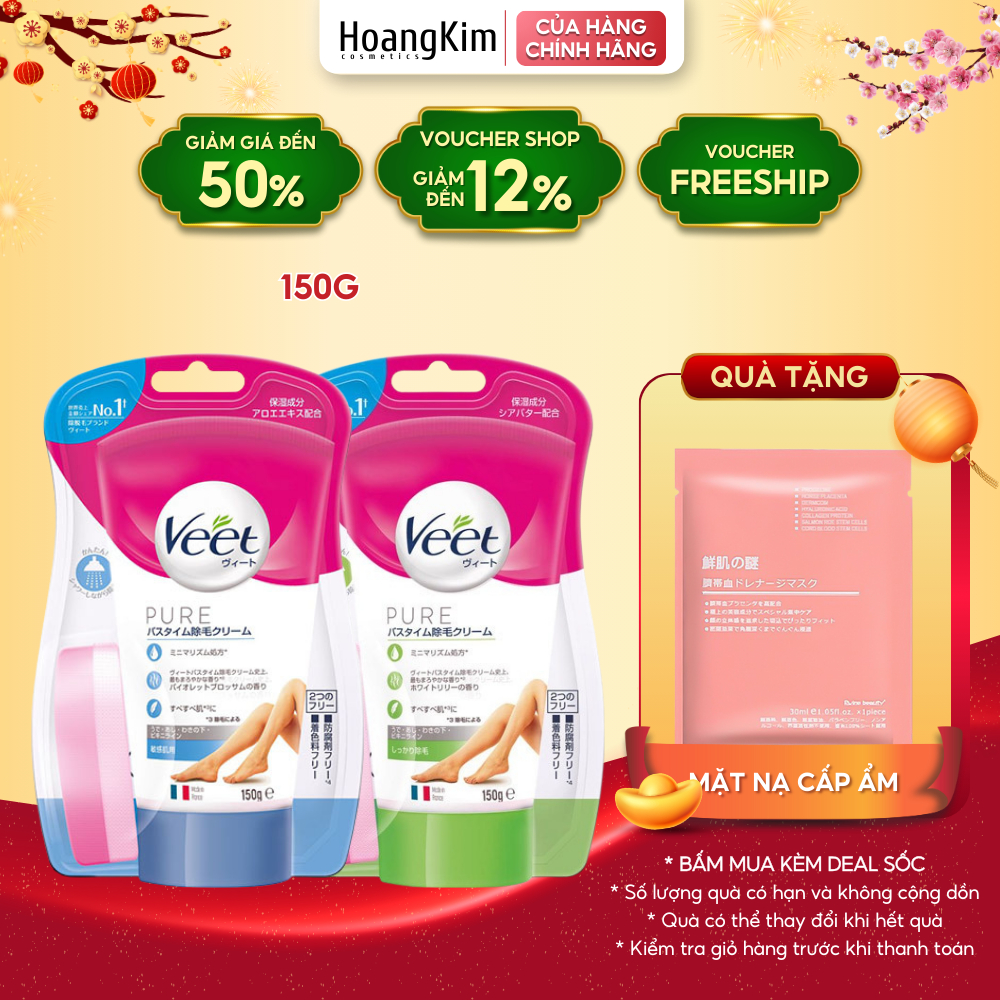 Veet PURE Japanese hair removal cream for sensitive skin 150g | Shopee ...