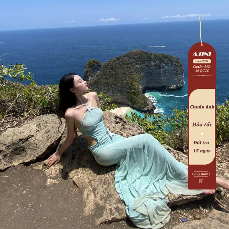 Mint Green Fishtail Dress | Ajini | Shopee Malaysia