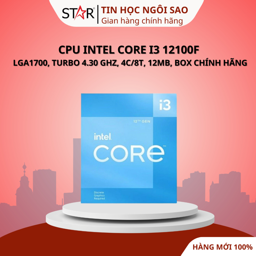 Intel Core I3 12100F CPU | Lga1700, Turbo 4.30 GHz, 4C/8T, 12MB ...