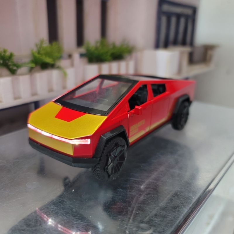 Tesla Cybertruck Iron Man 1/32 scale metal pickup truck model | Shopee ...