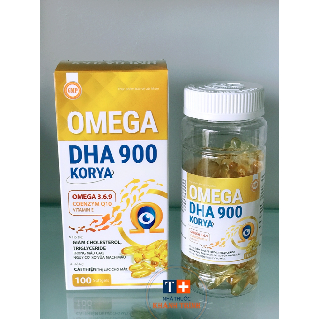 (100 Tablets) Omega DHA 900 Vinaphar fish oil - reduces blood ...