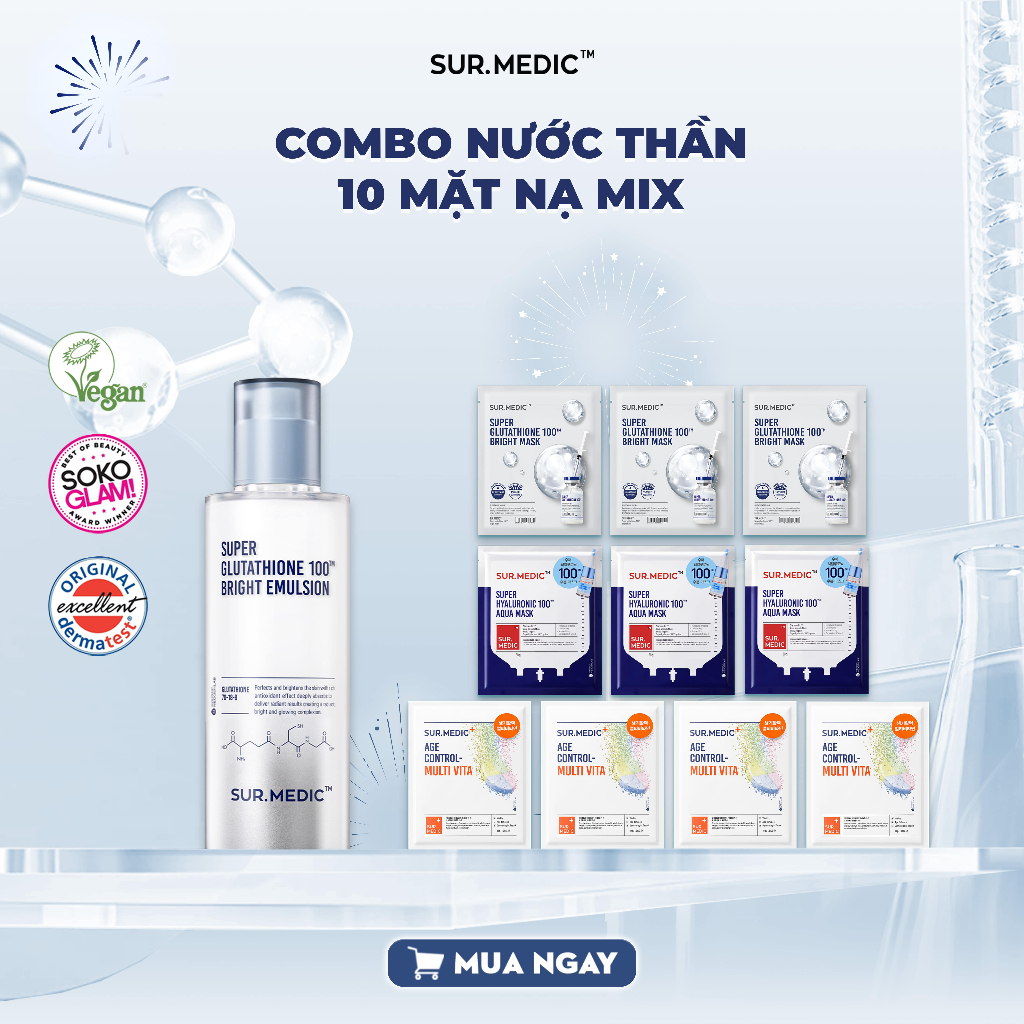 Magic Water Duo + 1 Box of Surmedic Whitening and Anti-Aging Mask 420ml ...