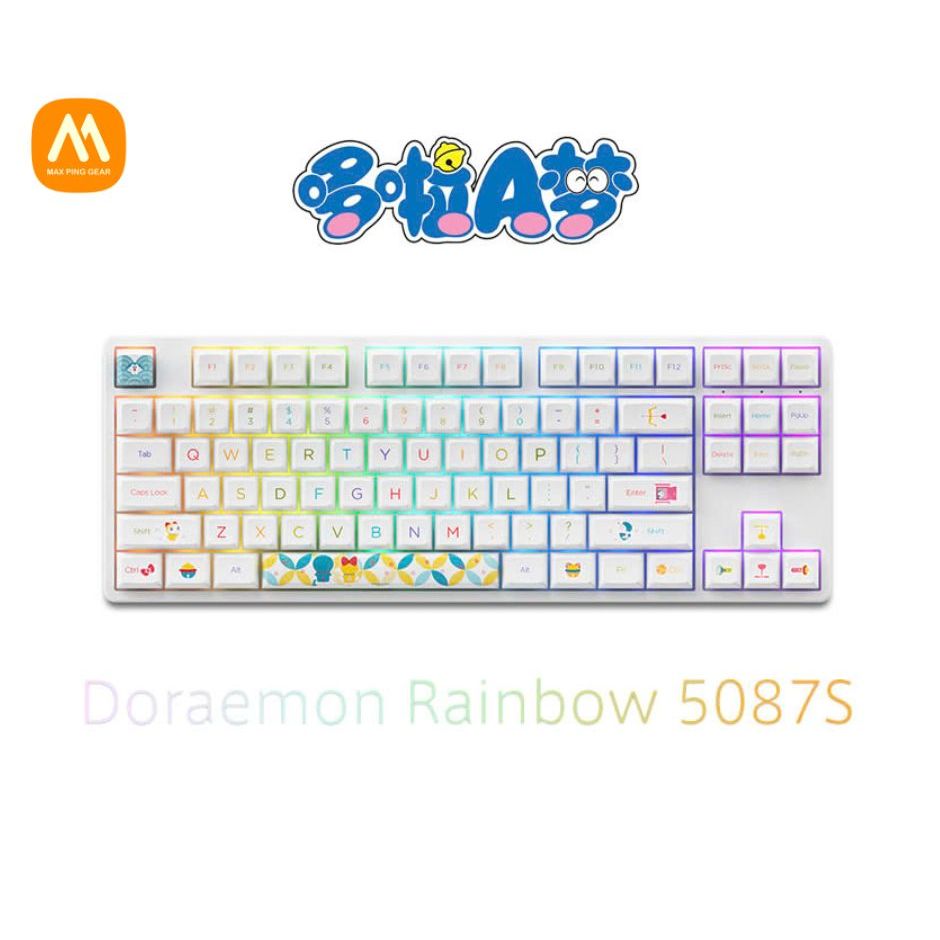 Akko 5087s Doraemon Rainbow mechanical keyboard (1 mode, RGB Led ...