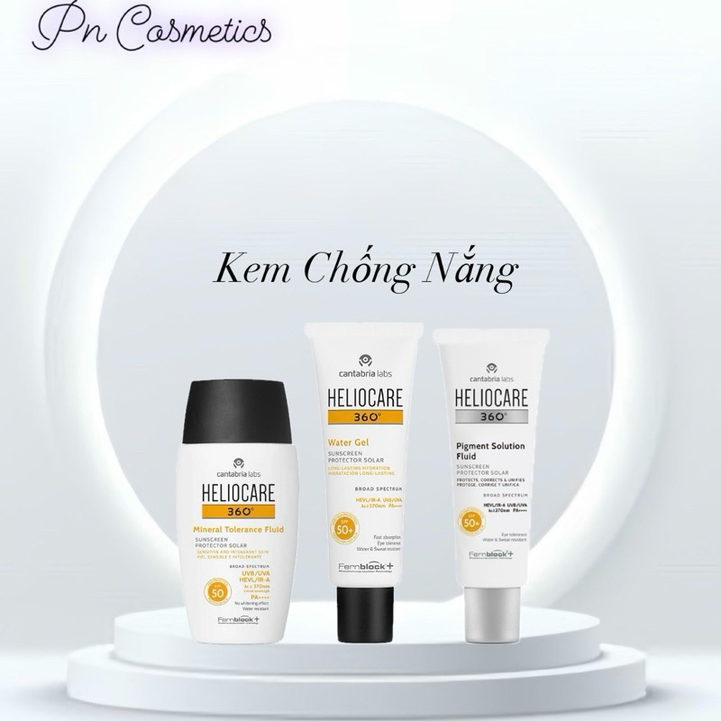 Heli.o360 Broad Spectrum Sunscreen SPF50 Mineral / Pigment / Water Gel ...