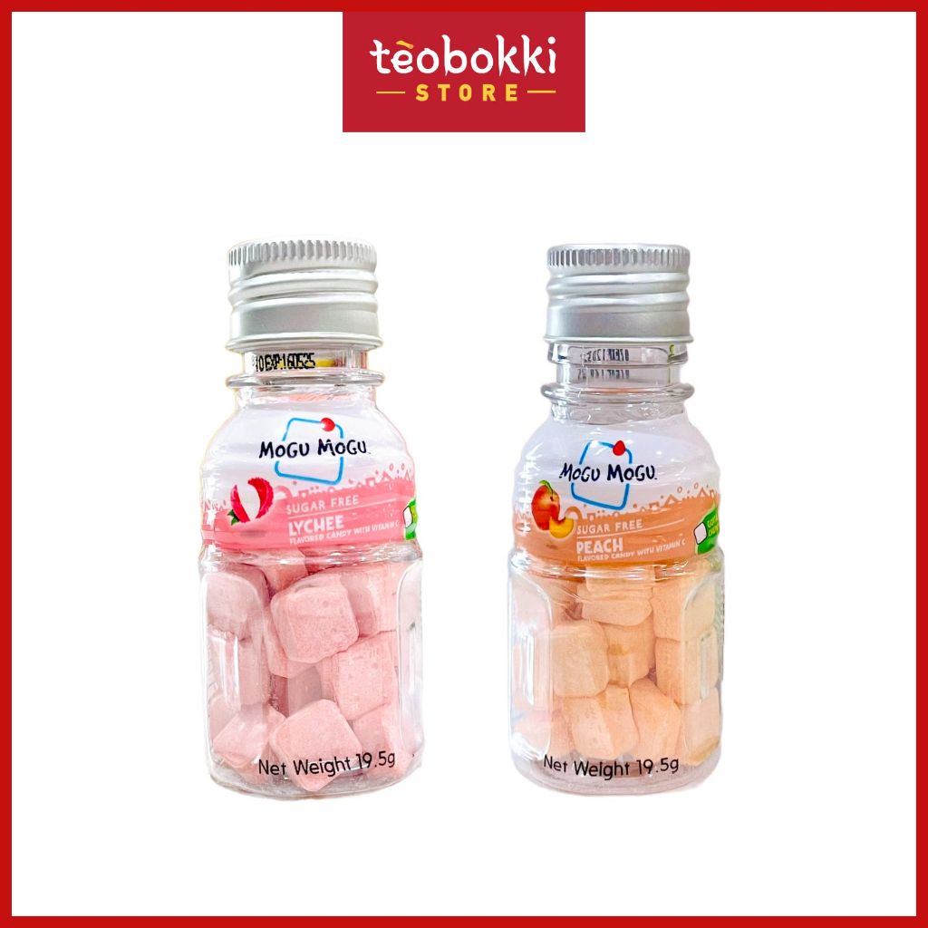Mogu Mogo sugar-free candy supplemented with vitamin C peach/lychee ...