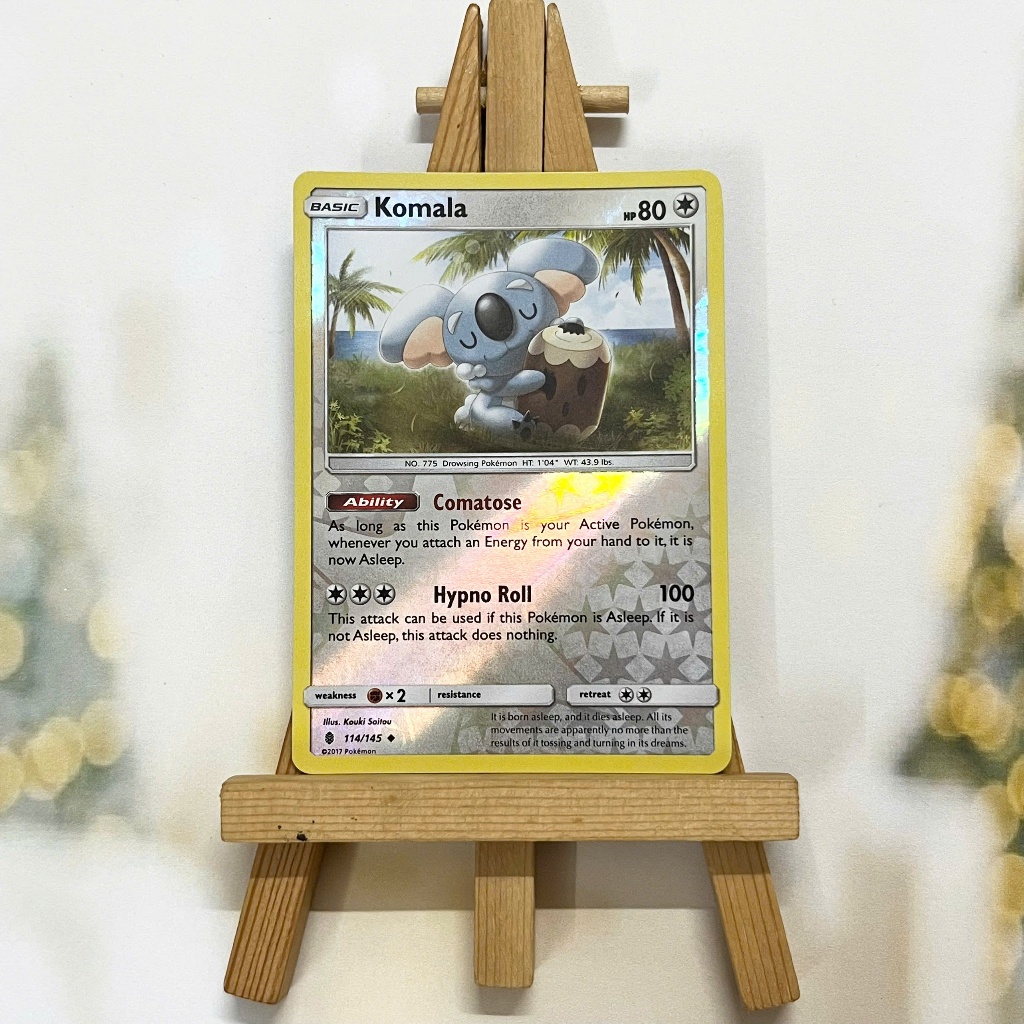 Pokémon Komala 114/145 - Odd card Sun & Moon: Guardians Rising Uncommon ...