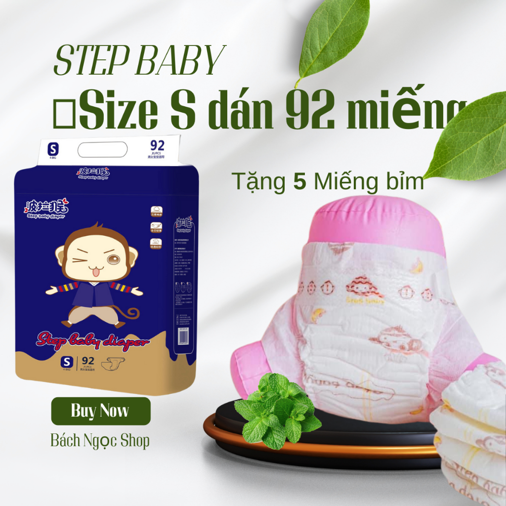 Size - S - 1 BACK OF STEPBABY STICKERS + 5 STEP DIAPERS Diapers/STEP ...
