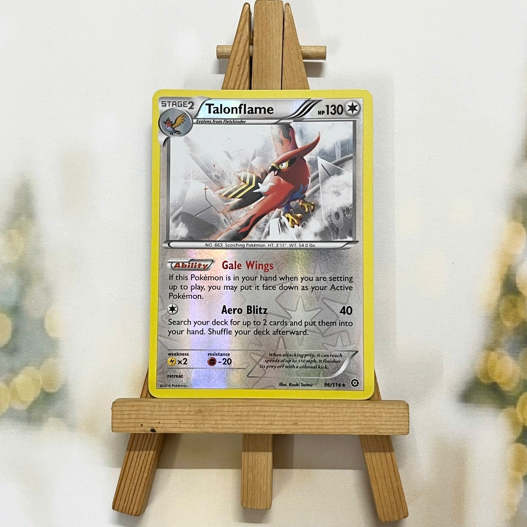 Pokemon Talonflame 96/114 - Odd card XY: Steam Siege Rare Reverse Holo ...