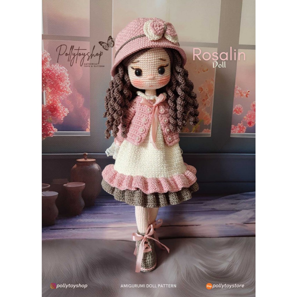 Chart of instructions for crocheting Vietnamese Rosalin dolls with ...