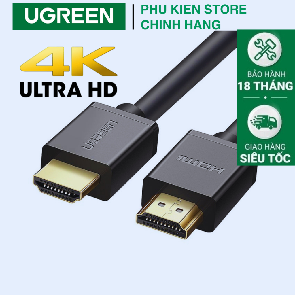 Ugreen Hdmi2.0 Hdmi cable 2 male heads Pvc wire Fast transmission 18Gb ...