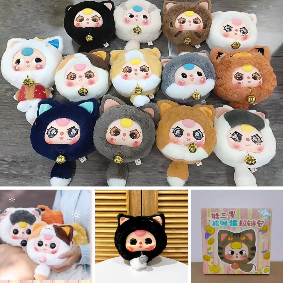 Baby Three Lucky Cat Bell Plush Model (Rep 1:1) | Shopee Malaysia