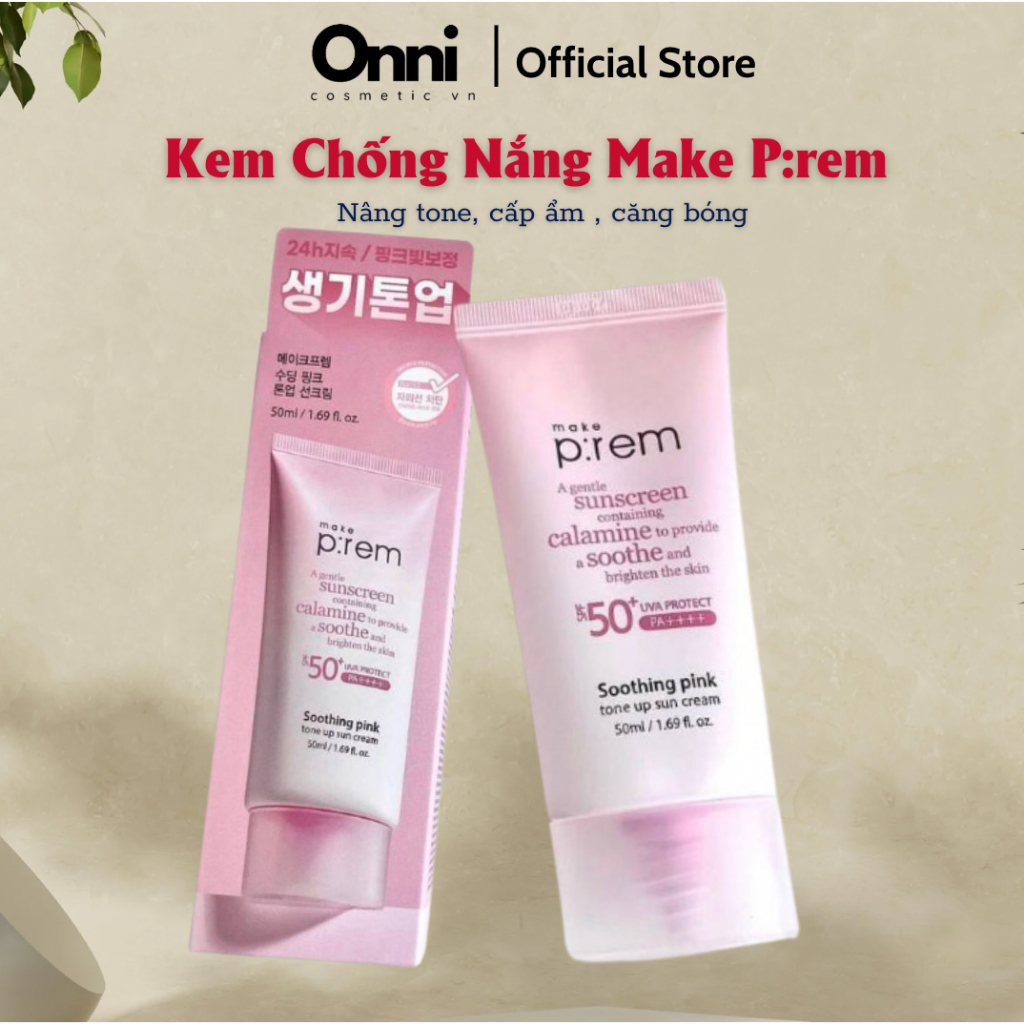 [NEW Model] Make P:rem Soothing Pink Tone Up Sun Cream Pink Tone Up SPF ...