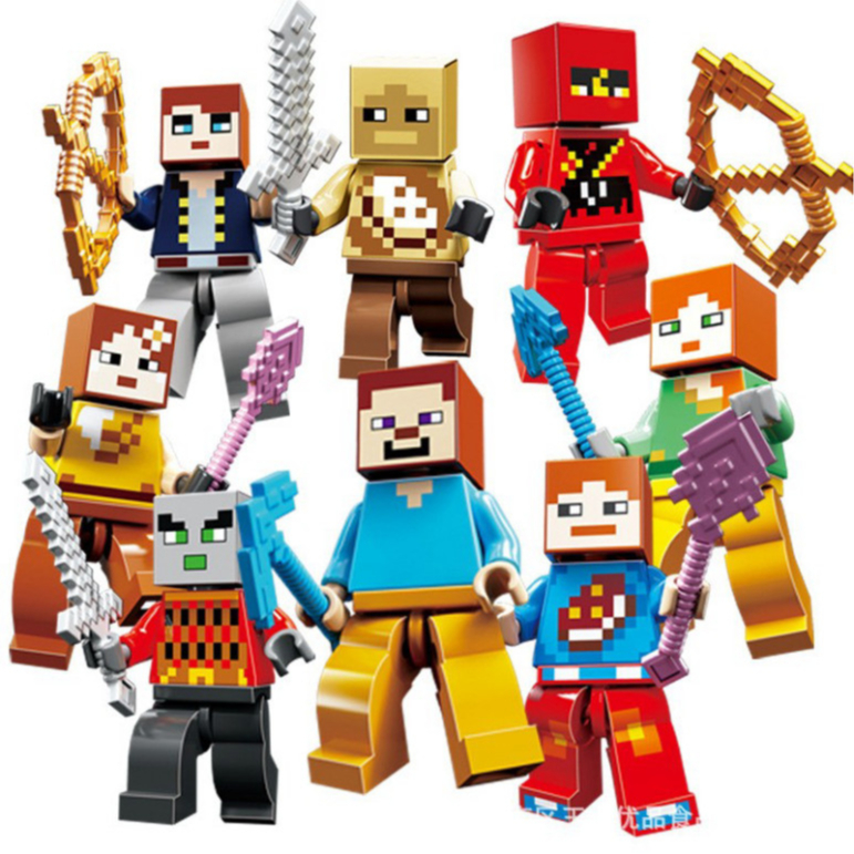Minecraft PTLUXURY Figures Build your own block toy world with pixel ...