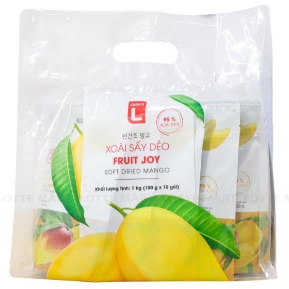 Lotte Choice L Fruit Joy Dried Mango 1kg Bag (100G x 10 Packs) | Shopee ...
