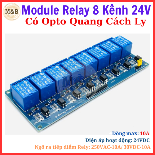 24v 8-channel Relay Module with Opto Isolator | Shopee Malaysia
