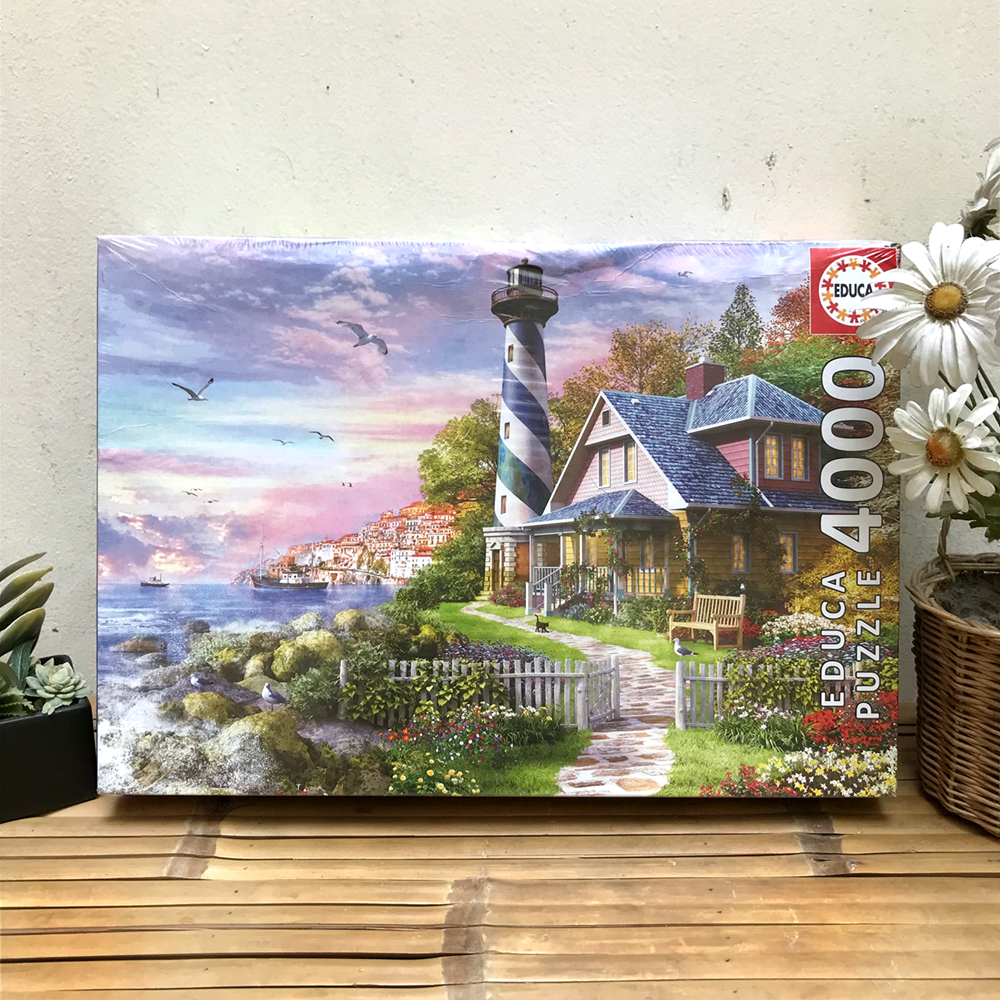 4000-piece jigsaw puzzle "Lighthouse at Rock Bay", Educa | Shopee Malaysia
