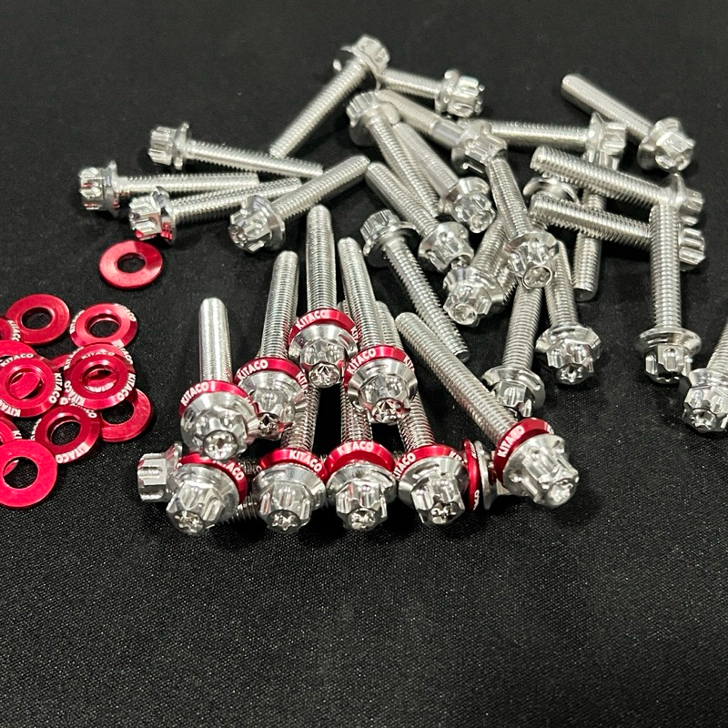 Full salaya engine block screws model M3 with red washer (installed ...