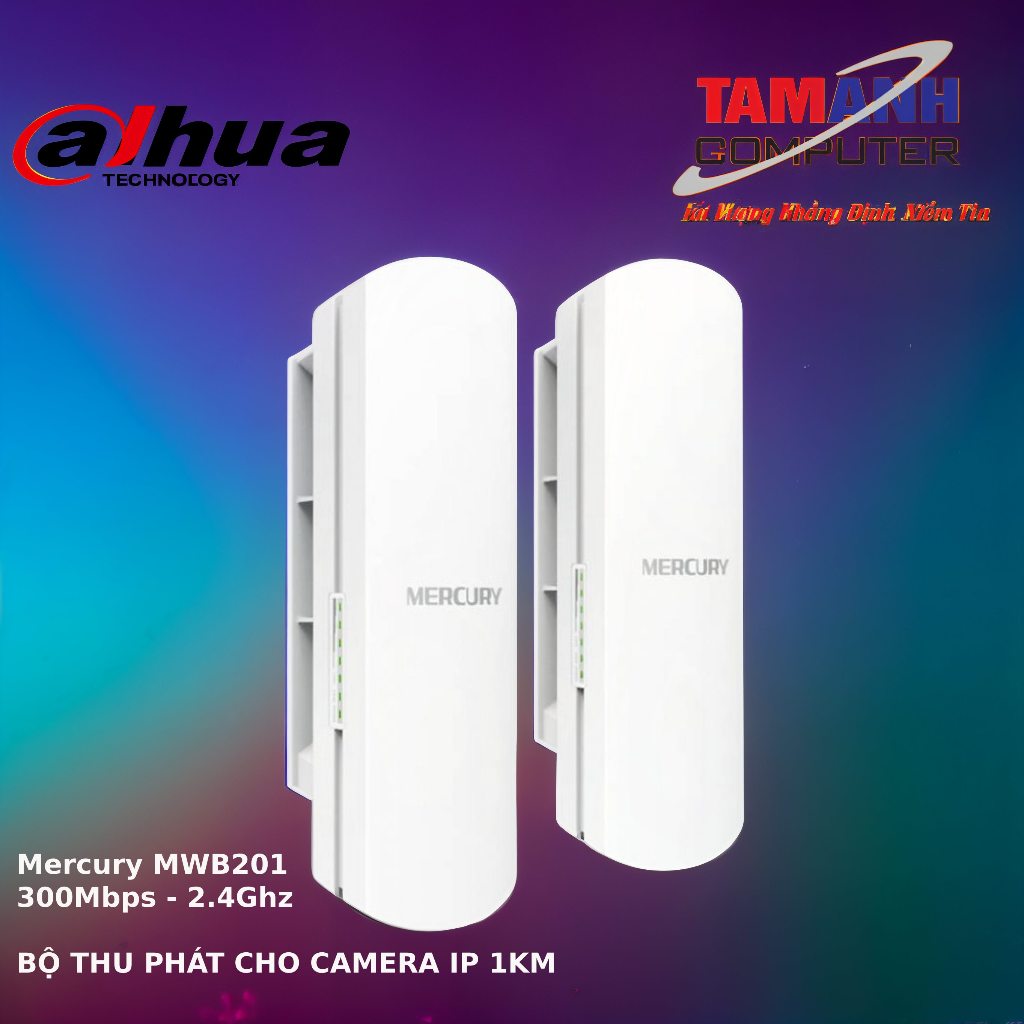 Mercury MWB201 2.4G 1KM Wireless Wifi Transceiver - For IP Camera ...