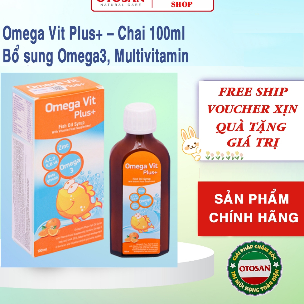 Omega Vit Plus+ [Genuine] – 100ml bottle supplemented with Omega3 and ...