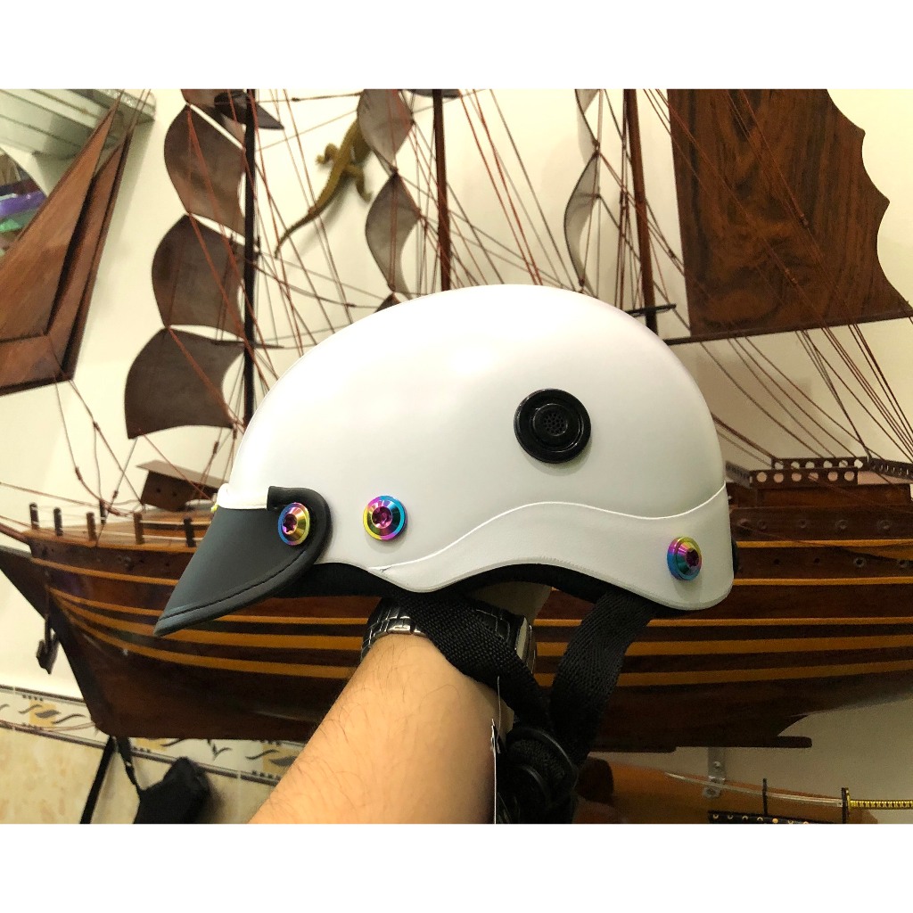 Half Head Helmet - 1/2 Plain Helmet - Matte Paint Color - Attached 7 ...