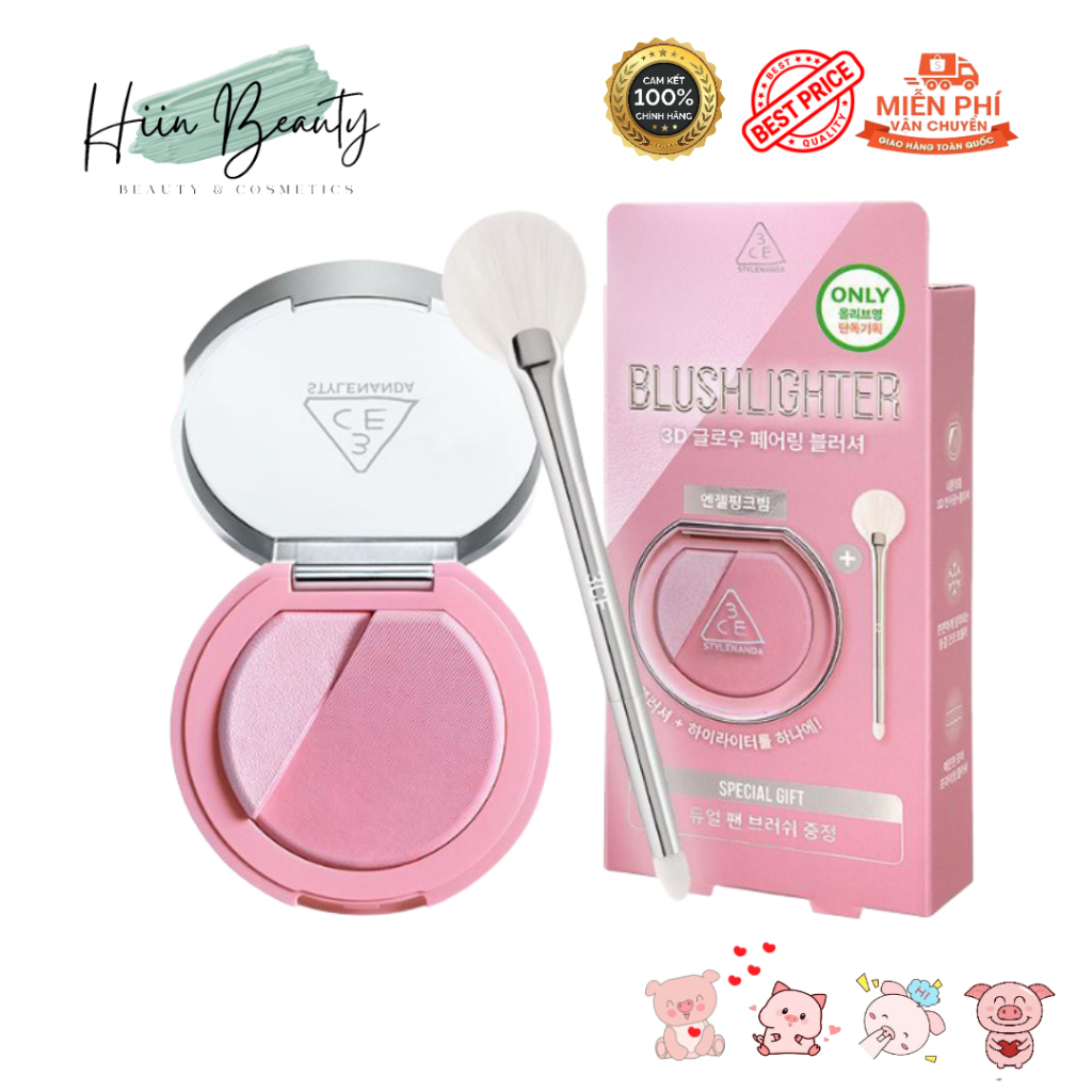 3ce Blush Highlighter (with brush) | Shopee Malaysia