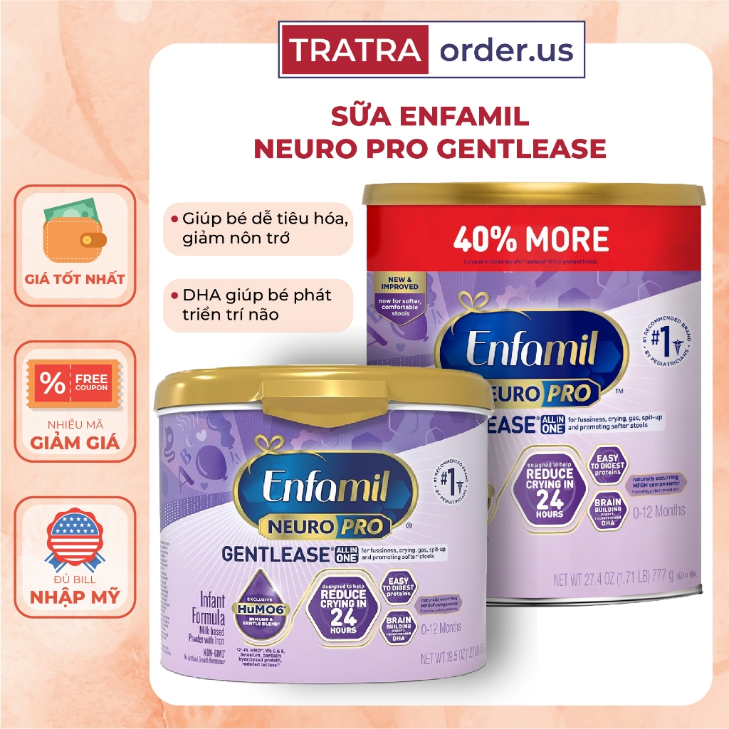 Enfamil Neuro Pro Gentlease for babies with poor digestive system with ...