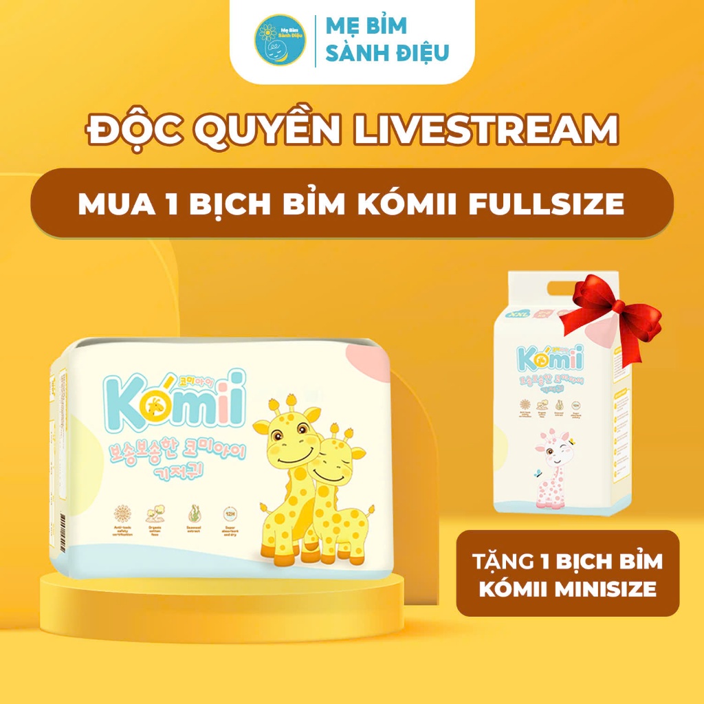 Komii full-size Korean diapers/diapers, thin, light and absorbent, FREE 1 komi MINI diaper ...