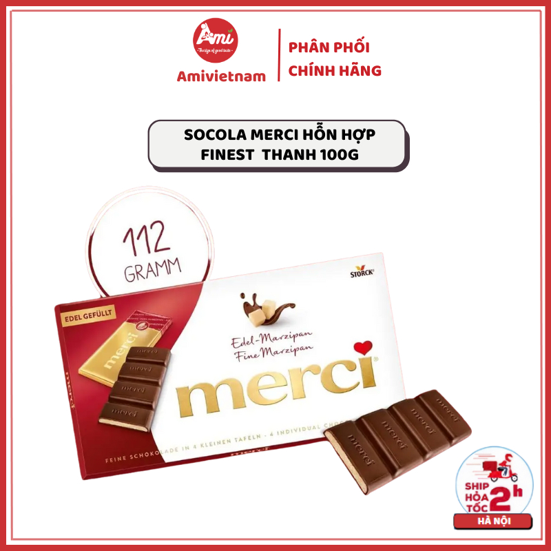 Finest Mixed Merci Chocolate Bar 100g - Merci Mixed Flavor Chocolate ...