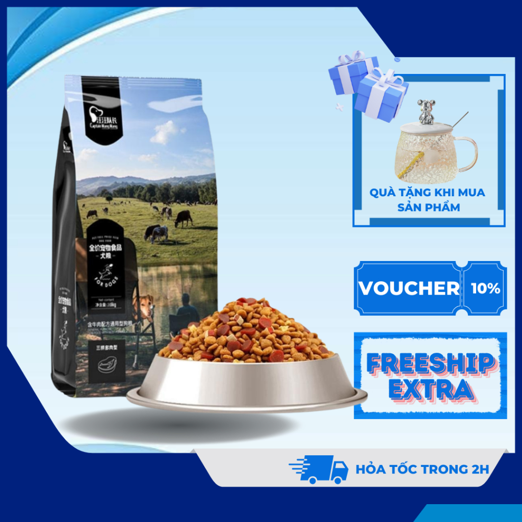 Captain Dog Grains 5Kg Highly Nutritious Mixed with Beef, Fish, Cheese ...