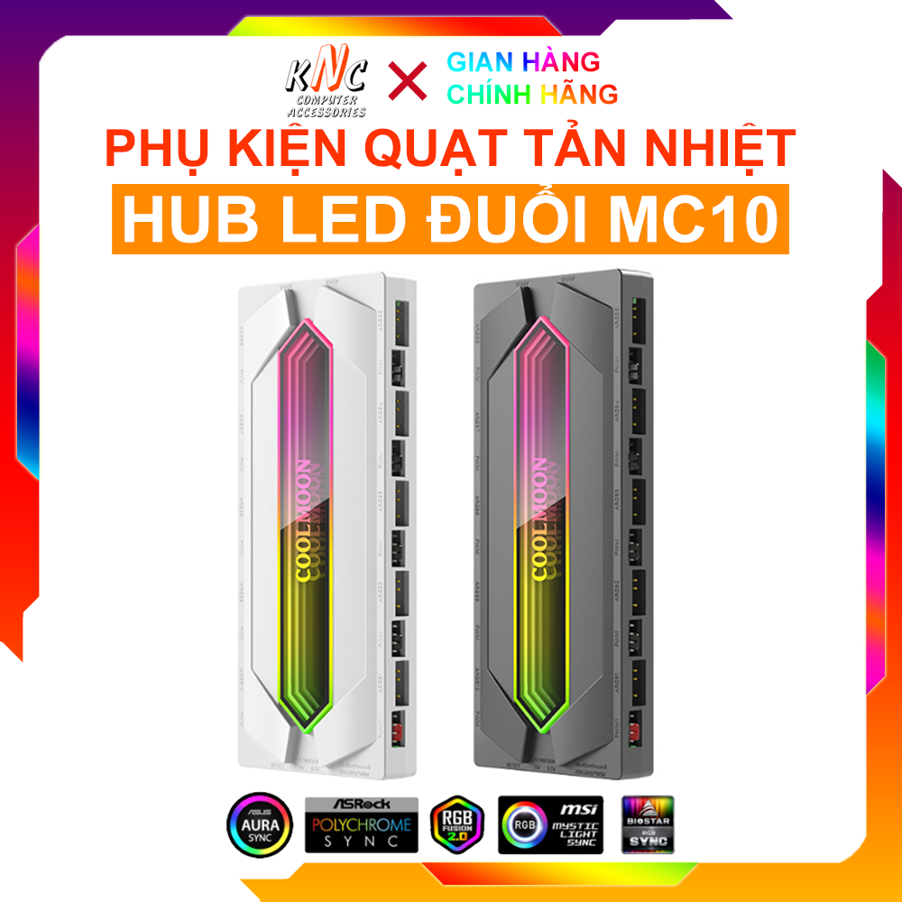 [Led Chasing Hub] Coolmoon MC10 Fan Hub Set ARGB Led Control Fan Speed ...