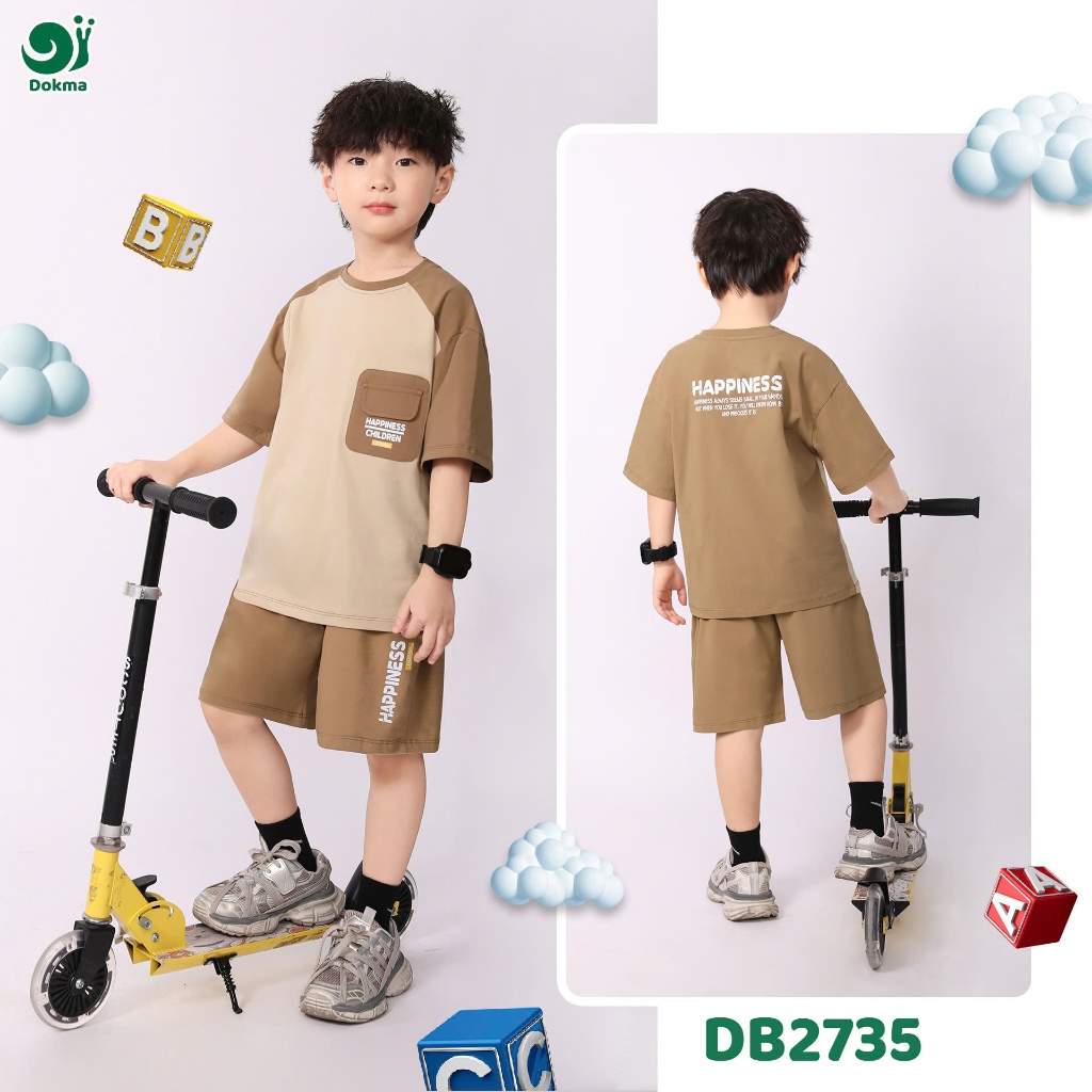 Dokma DB2735 DB2937 boys'short sleeve set (3-7Y) 13-25kg, cotton fabric | Shopee Malaysia