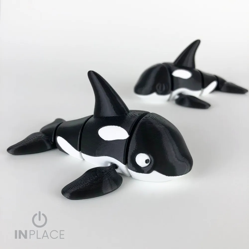 3d printed Orca Killer Whale toy model, whale toy model for children ...