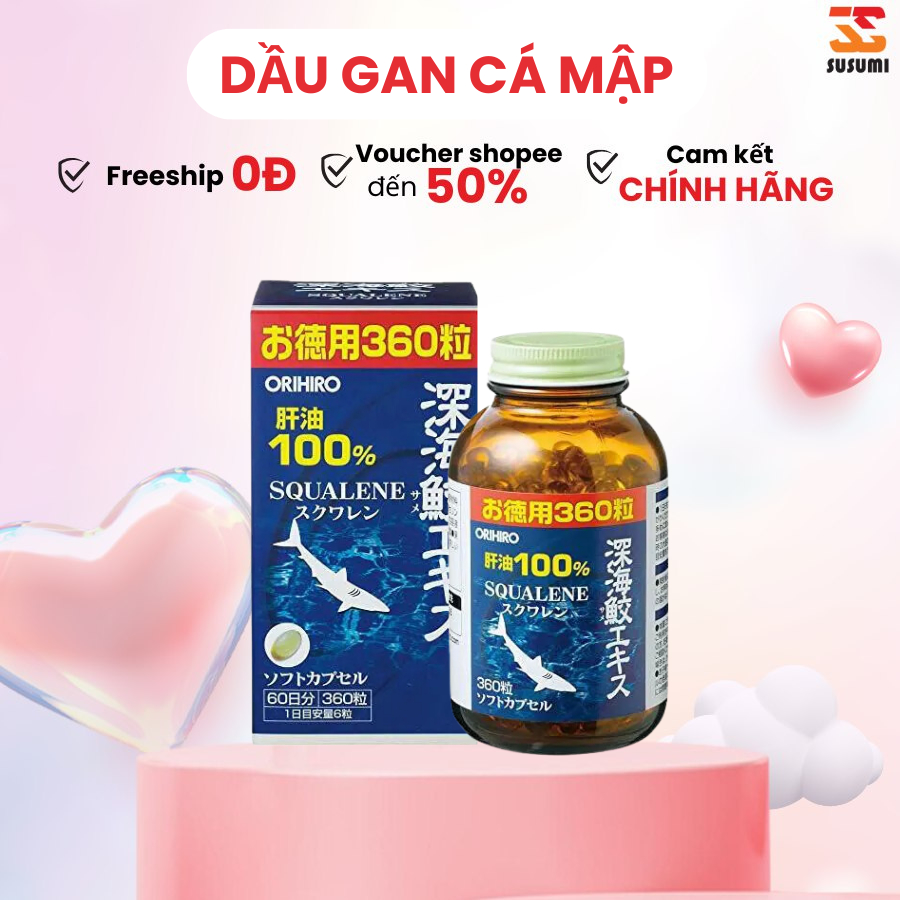 Orihiro Squalene shark liver oil 360 and 390 tablets (Japanese domestic ...